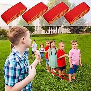 2 Sets 4 Legged Race Bands for Kids Field Day Team Building Games for Work Birthday Holiday Party Outdoor Activities for Adults Boys Girls Group Fun Games(39 x 4 Inch)