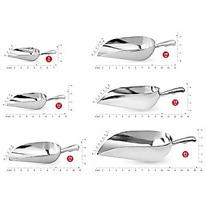 New Star Foodservice 34509 One-Piece Cast Aluminum Round Bottom Bar Ice Flour Utility Scoop, 5-Ounce, Silver (Hand Wash Only)