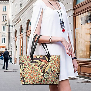 Womens Handbag Flowers Blossom Leather Tote Bag Top Handle Satchel Bags For Lady