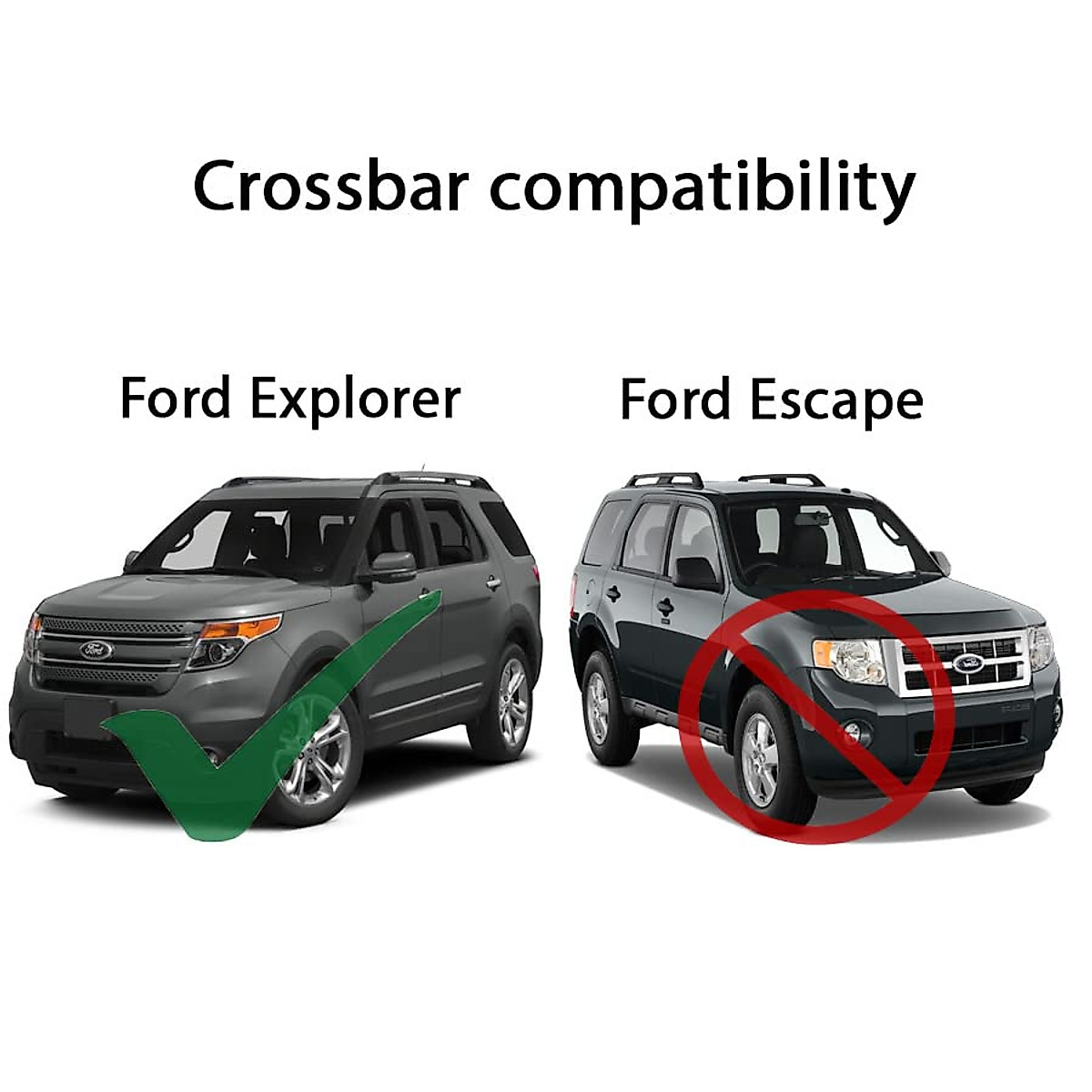 BRIGHTLINES Cross Bars, Roof Racks Replacement for 2011-2015 Ford Explorer