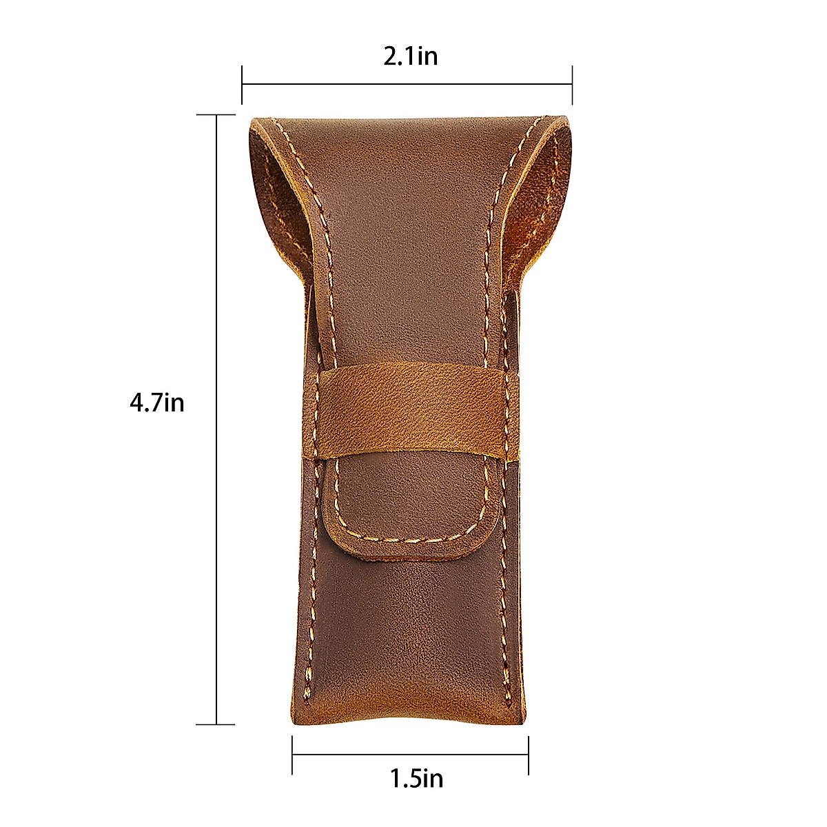 Safety Razor Case, Leather Razor Travel Case, Razor Cover Straight Safety Razor Case,Shaving Accessories-Jeereal