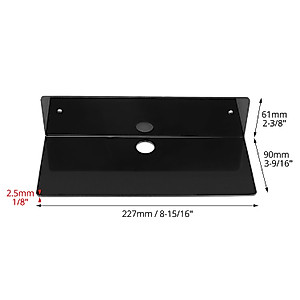 QWORK Acrylic Floating Wall Shelves, 4-Pack 9 Inch Black Adhesive Display Shelf - for Storage & Display of Small Items and Collectibles