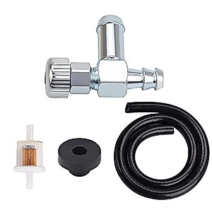 Hipa 33/64" Fuel Tank Shut Off Valve + Fuel Filter for MTD Troy Bilt Toro Craftsman Portable Generator Lawn Mower Snow Blower