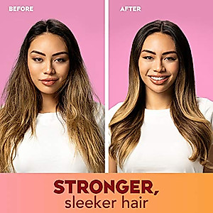 OGX Frizz-Free + Keratin Smoothing Oil Miracle Gloss Spray, 5 in 1, De-frizz & Shiny Hair, Argan Oil