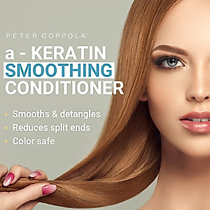 Peter Coppola a-Keratin Smoothing Shampoo & Conditioner Set - Smooth Shiny Hair - Frizz Free Hair - Healthy Strong Hair (24 Fl Oz)