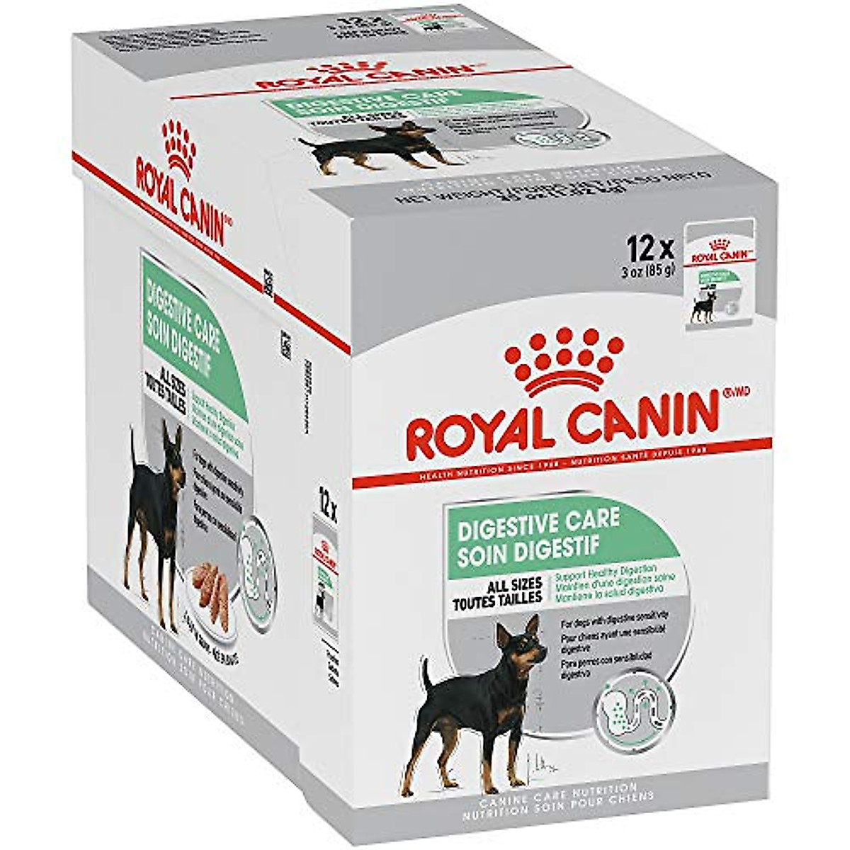 Royal Canin Digestive Care Loaf in Gravy Pouch Dog Food, 3 oz, 12-pack