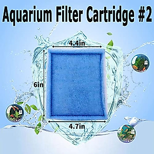exrepar 10 Pcs Aquarium Filter Cartridges Compatible with Aqua-Tech 10-20 Power Filters,Replacement for EZ-Change No.2