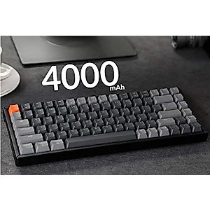 Keychron K2 Version 2 Wireless Gaming Mechanical Keyboard, Bluetooth/USB Wired Compact 84 Keys RGB LED Backlit N-Key Rollover Aluminum Frame for Mac Windows, Gateron G Pro Brown Switch