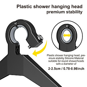 Orimade Adjustable Anti-Slip Hanging Shower Caddy Over Shower Head,Rustproof Bathroom Hanging Shower Organizer with 4 Hooks for Razor,No Drilling Shower Shelves Storage Rack,Black 4 Tier