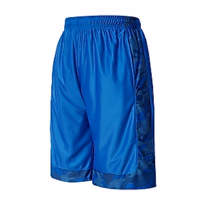 URBEX Men's Long Athletic Basketball Shorts with Pockets Running Gym Workout Sport Shorts(Royal,XL)
