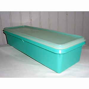 Tupperware Vintage Jadite Green Produce Thin-stor Celery Storage with Frosted Seal #892 Vegetable Crisper Keeper