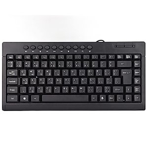 ASHATA 95 Keys Wired Mechanical Gaming Keyboard 60 Percent, Compact Mini Keyboard for Home Office Desktop Computer Laptop, Hot Swappable, Plug and Play, Black(Arabic)