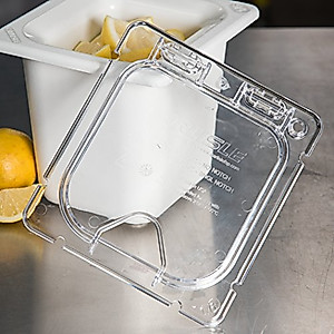 Carlisle FoodService Products CM10319Z07 Cold master EZ Access Lid with Notch, Sixth Size, Clear (Pack of 2)