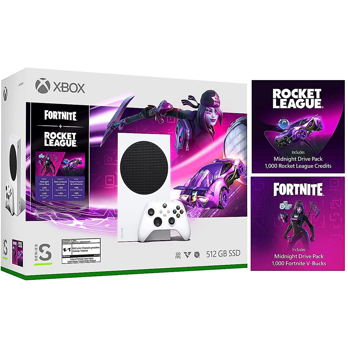 Microsoft Xbox Series S All-Digital Console I Wireless Controller I HDR I AMD FreeSync I Up to 1440p Gaming Resolution I Up to 120 FPS Performance Target I with HDMI Cable (Fortnite & Rocket League) (Renewed)