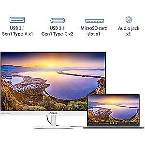 ASUS 2023 Newest C433 Ultrathin Clamshell 2in1 Convertible Chromebook: 14" FHD Touch Display, Intel Core M3, 8GB RAM, 128GB eMMC, Intel UHD Graphics, Backlit-KYB, USB-C, Wifi6, Webcam, Chrome OS, T.F