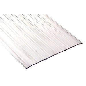 Pemko-2748A36 Aluminum Fluted Saddle Threshold, Mill Finish, 8"W x 36"L x 1/4"H