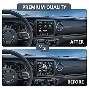 Replacement 8.4" Uconnect 4C UAQ LCD Monitor Touch-Screen, Radio Navigation New OEM Replacement Fit for Jeep Dodge RAM Chrysler 2017-2021