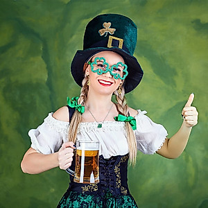 56 Pcs St. Patrick's Day Craft Supplies Lucky Four Leaf Clover Charms Pendants DIY Bracelet Charms 8 Enamel Sequins 16 Sliver Hollow 16 Gold Hollow 16 Enamel Shamrock Charms St. Patrick's Day Pendants