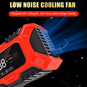 SinoTrack Car Battery Charger 6-Amp, 12V Smart Fully Automatic Battery Charger Maintainer Trickle Charger for Car Truck Motorcycle Lawn Mower Boat Marine Lead Acid Batteries 12 Volt