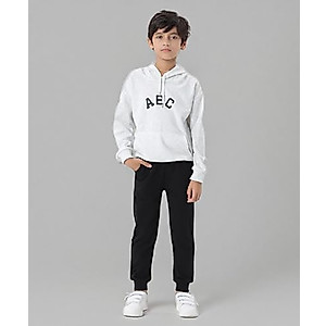 GFQLONG Toddler Baby Boys 2 Pack Cotton Active Jogger Pants,Kids Casual Athletic Sweatpants Solid Pocket Bottoms,Black+Grey 3-4T