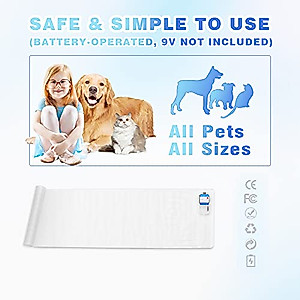 SEERWAY Scat Pet Shock Mat Indoor, Safe Shock Training Pads for Dogs and Cats, Electric Repellent Training Mat Keeps Pets Off,Various Size and Shape, 3 Training Modes, Battery Operated (60"x12")