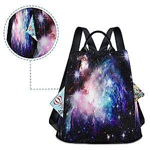 ALAZA Deep Space Nebula Star Women Backpack Anti Theft Back Pack Shoulder Fashion Bag Purse
