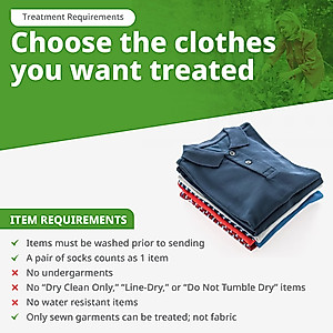 Insect Shield Easy Pack - Send in Your Clothes for Permethrin Repellent Treatment - Service for Your Own Clothes - 21 Day Turnaround Time