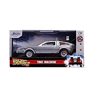 Jada Toys Back to The Future Part II 1:32 Time Machine Die-cast Car, Toys for Kids and Adults