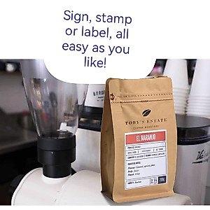 50 Count 32 Ounces/1Kg Kraft Paper Coffee Bags - High Barrier Kraft & Foil Liner - Flat Bottom Coffee Pouches with Degassing Valve, Food Storage Bags with Rsealable Zipper & Easy Open Tape (50pcs, 32oz/1kg)