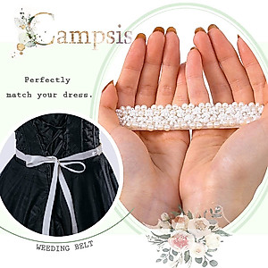 Campsis Pearl Bridal Belt Handmade Wedding Dress Belt Sashes Ivory Beaded Accessories For Bridal Gowns(S)