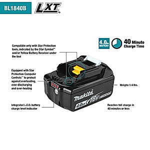 Makita XT510SM 18V LXT® Lithium-Ion Cordless 5-Pc. Combo Kit (4.0Ah)