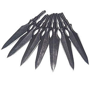 AMEYXGS 200 Grain Broadheads Traditional Hunting Arrowhead Archery Metal Arrow Tips Screw-in Arrow Heads with Box for Compound Bow Recurve