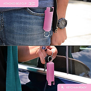 GUARD DOG SECURITY Quick Action Pepper Spray, Maximum Strength, 16-ft Range, Belt Clip For Easy Carry & Fast Access, keychain ready, Made in USA