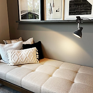 TOPMB Clamp Light, Super Bright Clip Lamp for Book Reading in Bed Headboard Light, Easy to Attach Illumination Powerful Small Compact Clamp Lamp Black