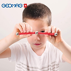 Geomag Magnetic Sticks and Balls Building Set | Magnet Toys for STEM, Creative, Educational Construction Play | Swiss-Made Innovation | Confetti 88 Piece Age 3+