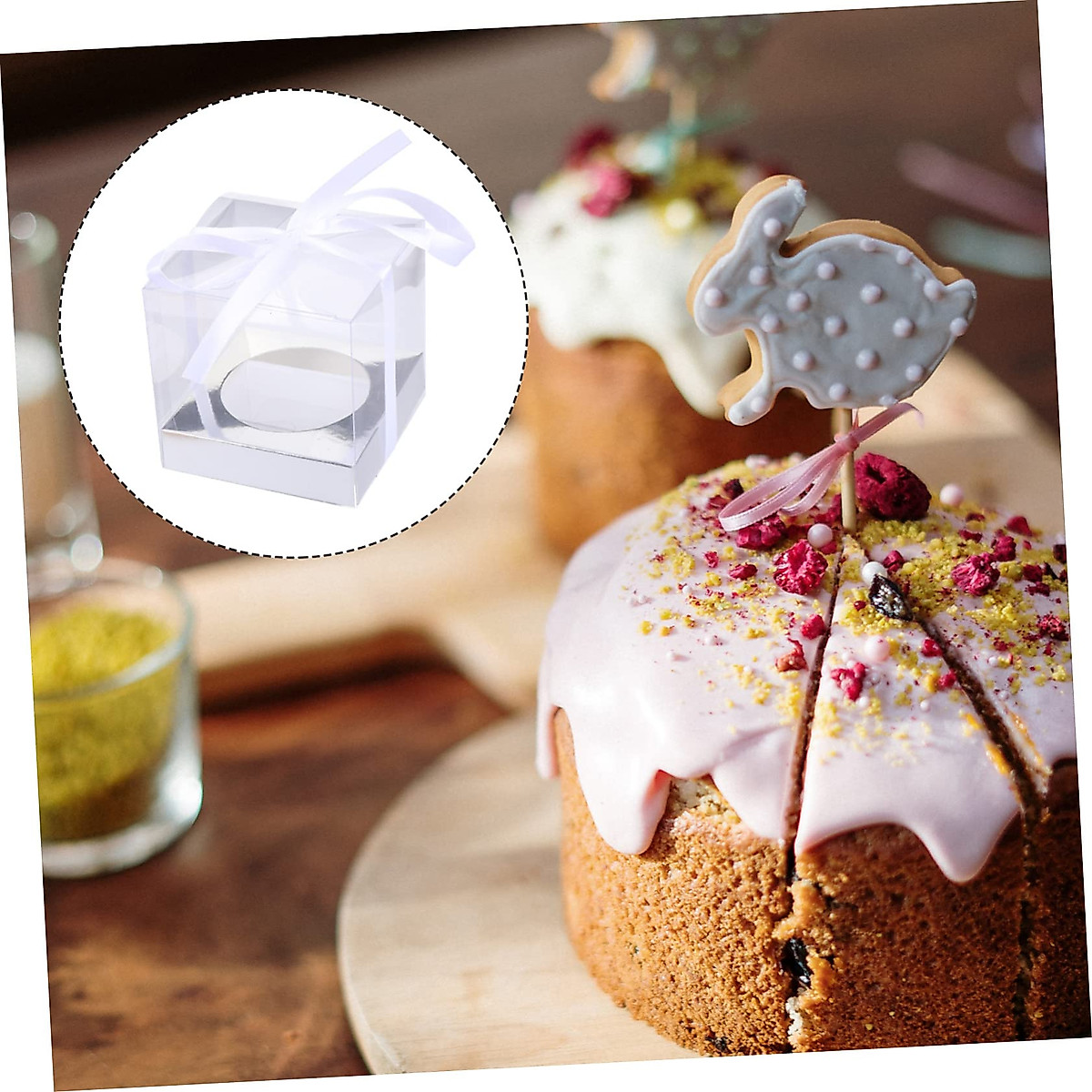 BESTOYARD 24 pcs cake box cupcakes containers clear container with lid candy takeout containers cake carrier holder cake containers with lids mini cupcake baby pvc carrying case Pretty