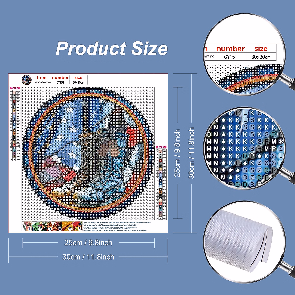 Stalente Diamond Painting Kits for Adults, 5D DIY Diamond Art Kits for Beginners Round Full Drill Diamond Painting for Home Wall Decoration Gift 12×12inch, Boots