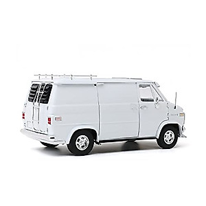 1976 Chevy G-Series Van, White - Greenlight HWY18023-1/18 Scale Diecast Model Car