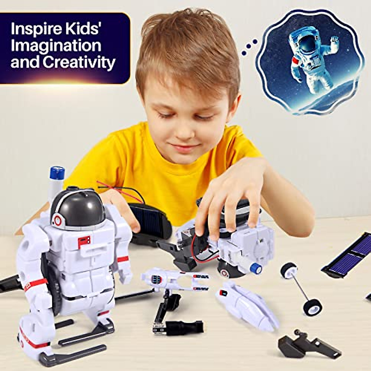 STEM Projects Toys for Kids Ages 8-12, Solar Robot Science Kits Gifts for 8-14 Year Old Teen Boys Girls, 120Pcs Building Experiments for Teenage Ages 9 10 11 13