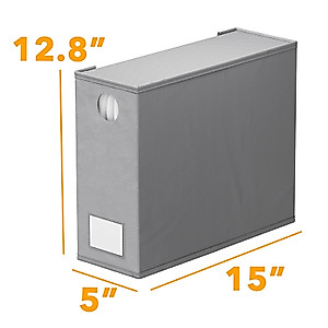 SpaceAid 4 Pack Bed Sheet Organizers and Storage, Foldable Sheet Organizer for Linen Closet, Sheets Set Folder Keeper with Window XL (Queen & King Size) Organizing Bedding Container, Gray