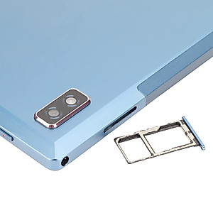Rosvola HD Tablet, 100-240V 13Mp Camera 7000mAh Battery Office Gaming Tablet (Blue)