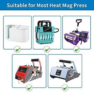 UCEC Sublimation Tumbler Wrap, Compatible with Cricut Mug Press, 10.9x4.7 Inch Silicone Sublimation Mug Tumbler Wrap for Cricut Mug Press Accessories, Suitable for Tumbler Heat Press Machine（3PCS