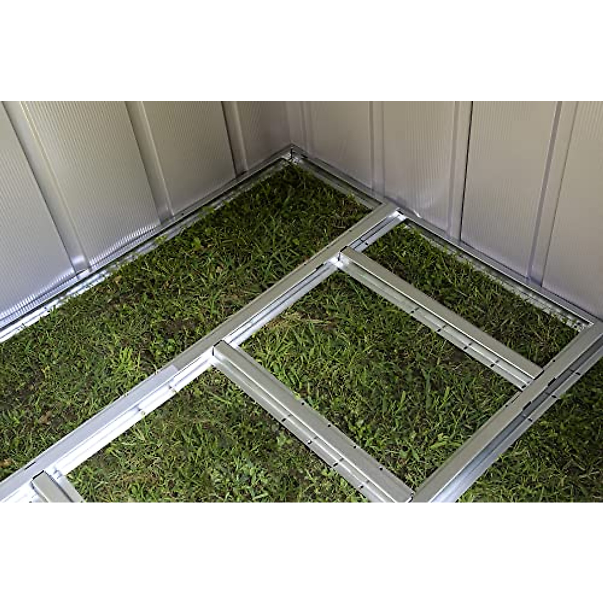 Arrow Sheds 10' x 5' Galvanized Steel 3-in-1 Pad-Lockable Outdoor Utility Storage Shed, Anthracite