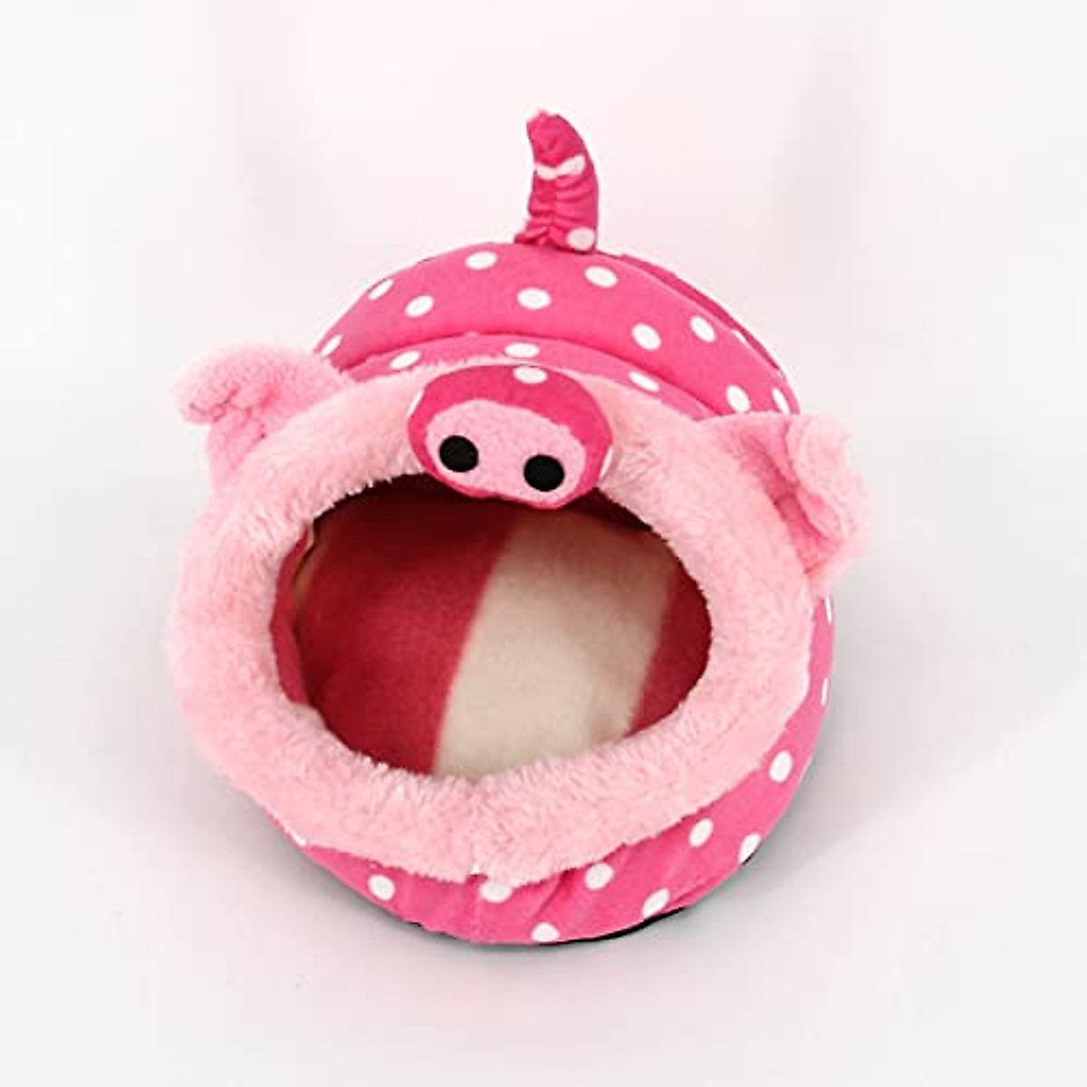 elegantstunning Pet Mini Cotton Nest,Cute Animal Shape Winter Warm Bed House Pet Accessories for Hamster Rabbit Guinea Pig L