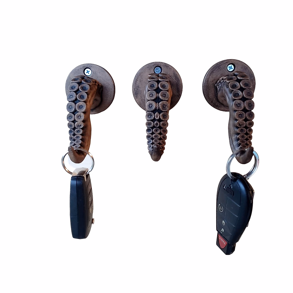 3 Piece Tentacle Hook Set Octopus Hangers Towel hooks antique bronze finish