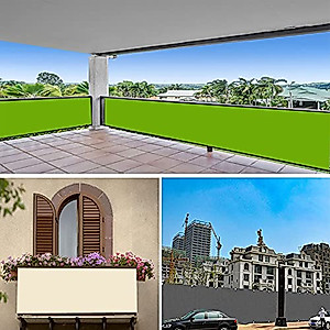 QIAOH Balcony Privacy Screen Cover 2.5x13.2ft, Backyard Privacy Screens, Balcony Covers for Privacy Weather-Resistant Wind Screen UV Protection, Privacy Shield Fence Cover