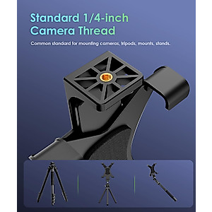 6amLifestyle iPad Tripod Mount Adapter with 360° Rotatable Ball Head, iPad Holder for Tripod, Fits 5” to 7.9” Tablets for Video Recording, Compatible with iPad Mini, Air, Pro 9.7/10.5/11