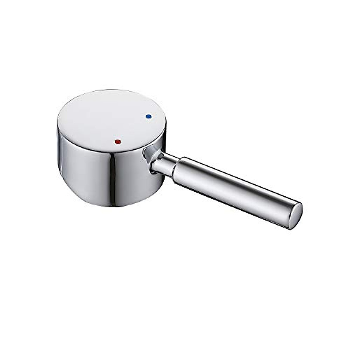 RXXR Single Faucet Handle Compatible with 40mm Tap Cartridge (Cartridge Stem 10 * 10mm) Faucet Replacement Handles Lever for Kitchen Basin Bathroom, Polished Chrome Finish