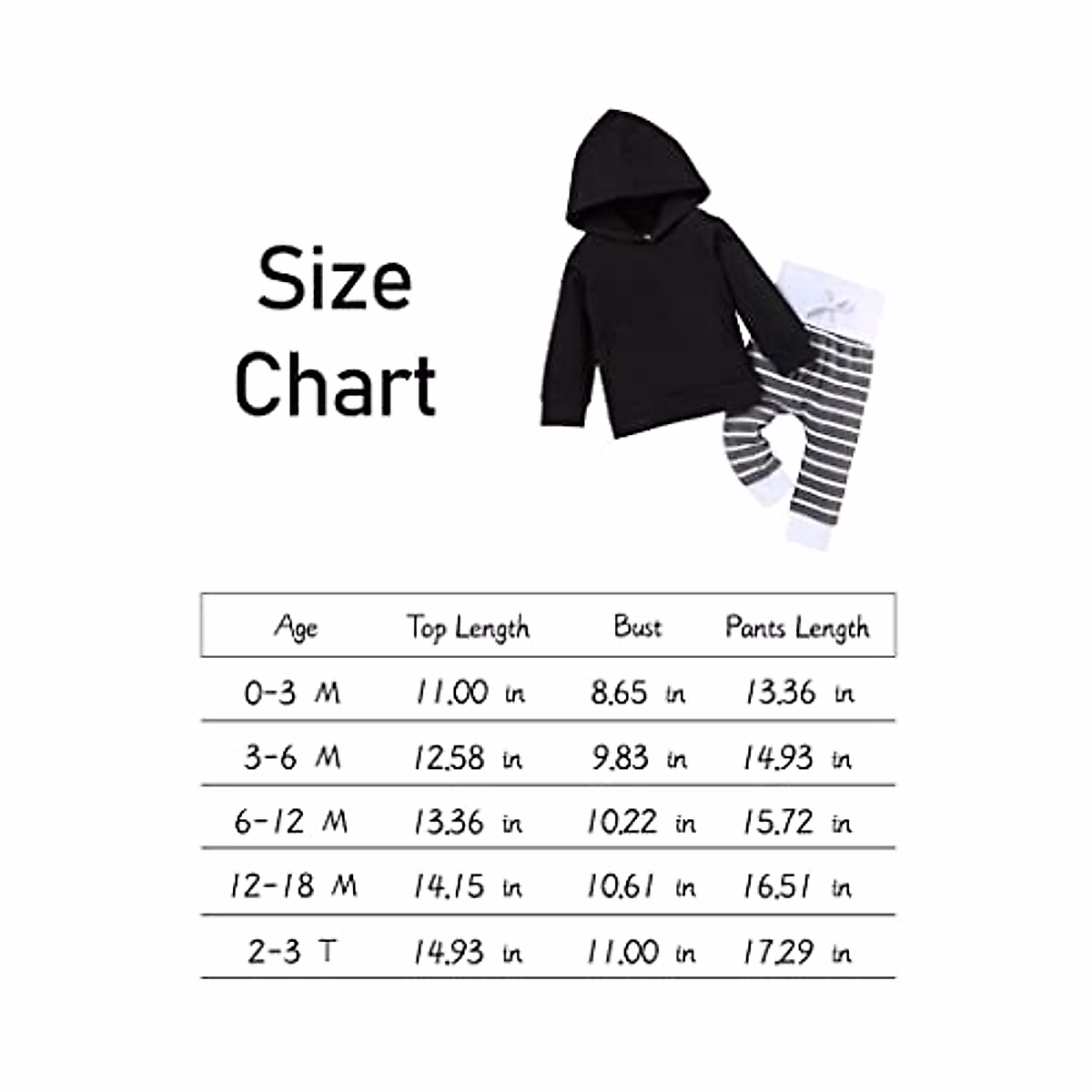 Gavol Toddler Baby Boy Outfits Long Sleeve Hoodie Sweatshirt Stripe Pant Set Clothes Set For Fall Winter