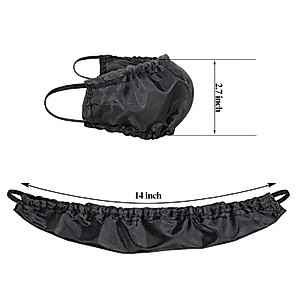 9 Pieces Beard Bandana Beard Covers Facial Beard Apron Caps Facial Beard Guard Bedtime Bib (Black)